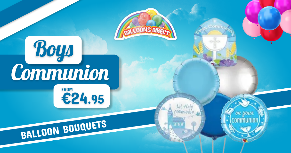First Communion Boy Balloons - Balloons Direct Dublin, Ireland